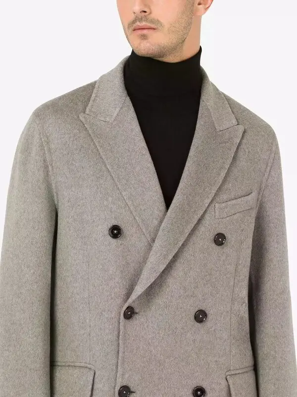 Dolce & Gabbana Double-breasted Cashmere Coat - Grey