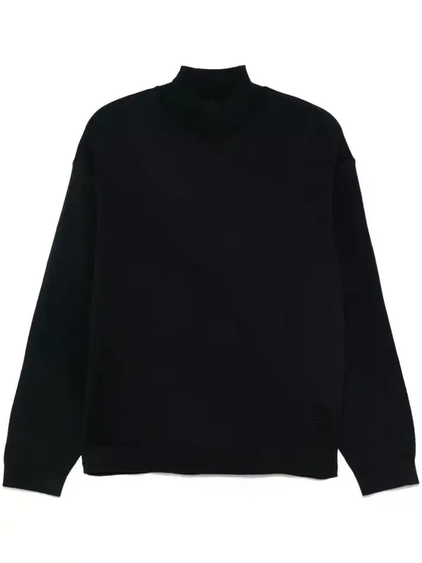 Emporio Armani Virgin Wool Mock-neck Sweater