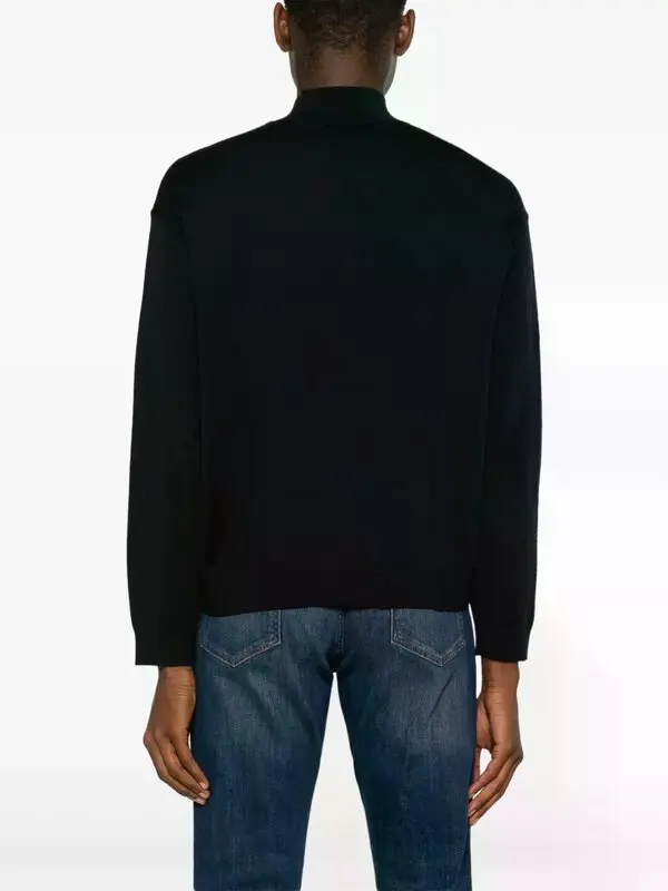 Emporio Armani Virgin Wool Mock-neck Sweater