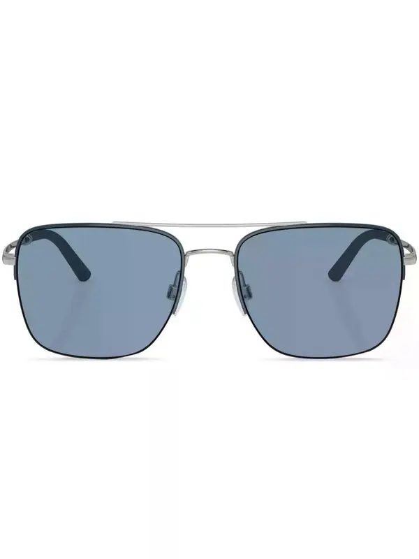 Oliver Spencer R-2 Square-frame Sunglasses - Silver