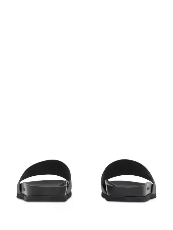 Burberry Checked Pool Slides - Grey