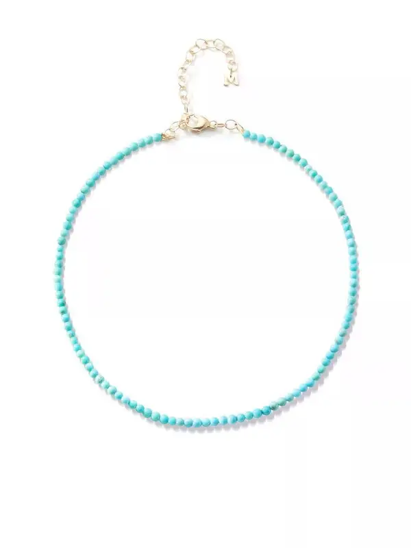 Mateo 14k Yellow Gold Round Turquoise Bracelet - Blue