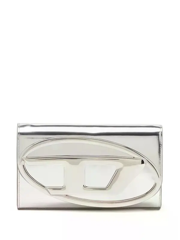 DIESEL® 1dr Leather Chain Wallet - Silver