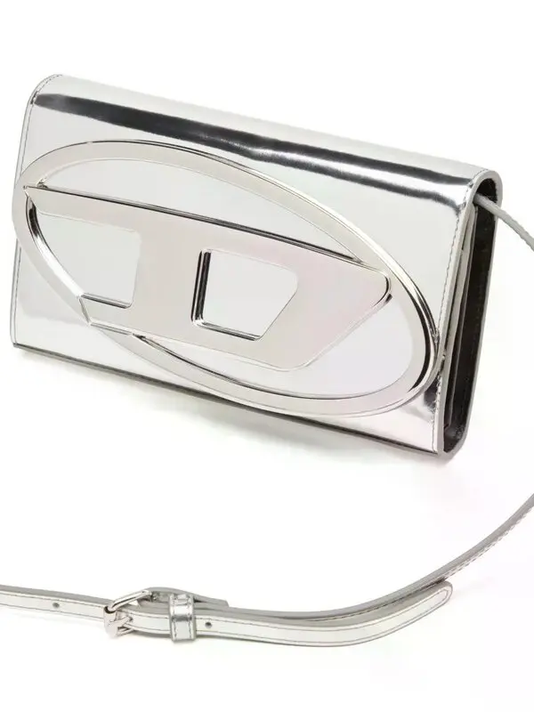 DIESEL® 1dr Leather Chain Wallet - Silver