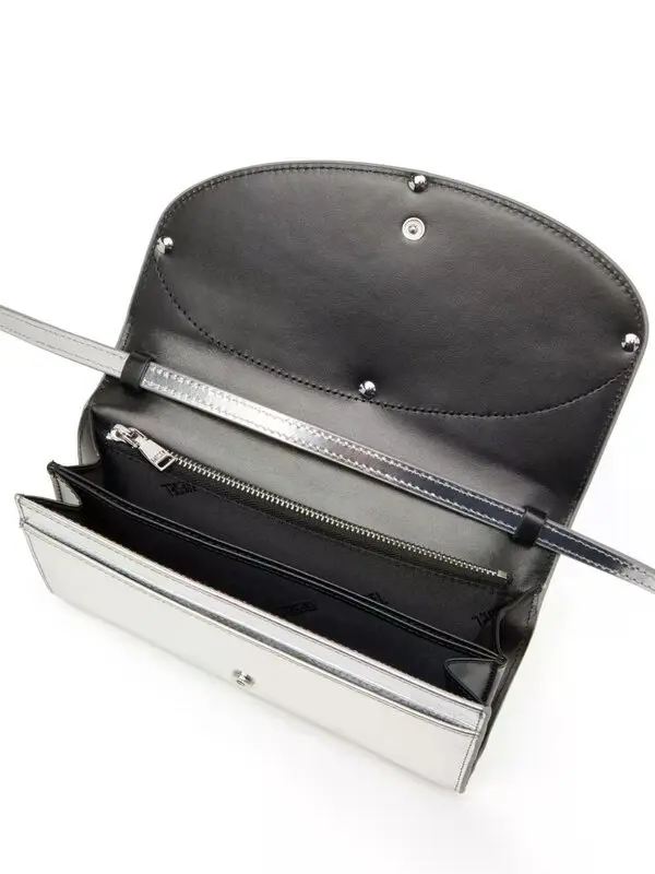 DIESEL® 1dr Leather Chain Wallet - Silver