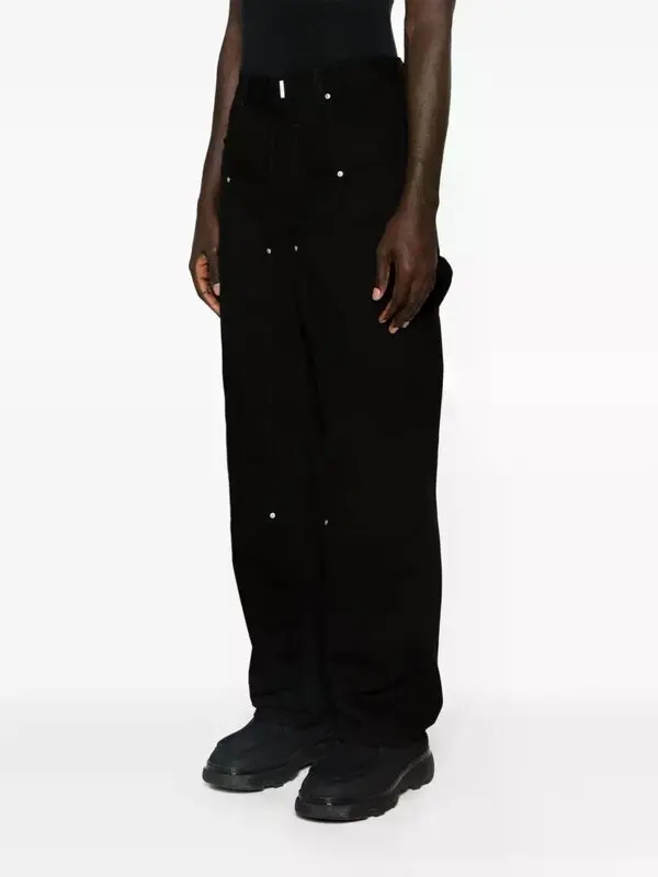 Givenchy Wide-leg Carpenter Jeans With Logo Plaque