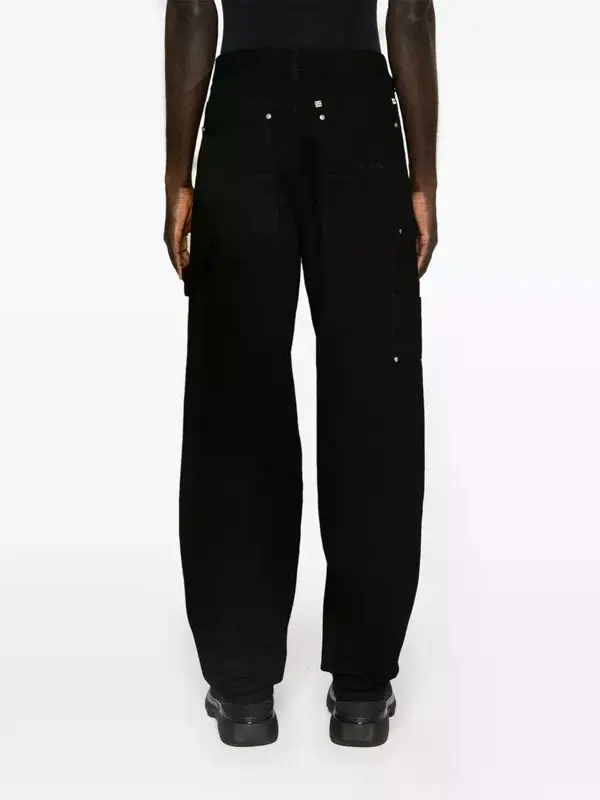 Givenchy Wide-leg Carpenter Jeans With Logo Plaque