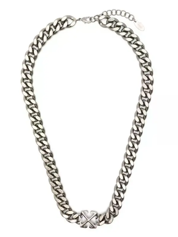 Off-White Arrows-motif Necklace - Silver
