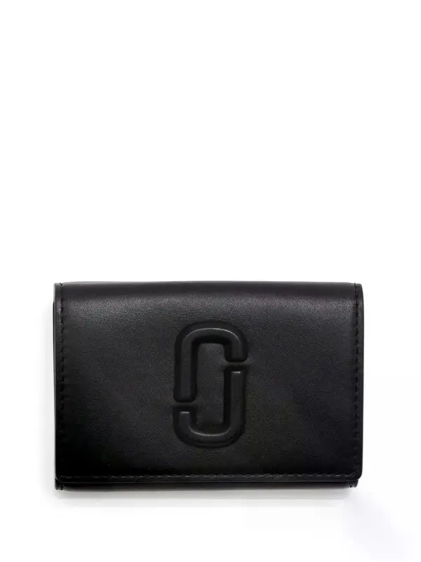 Marc Jacobs The Leather J Marc Tri-fold Wallet - Black