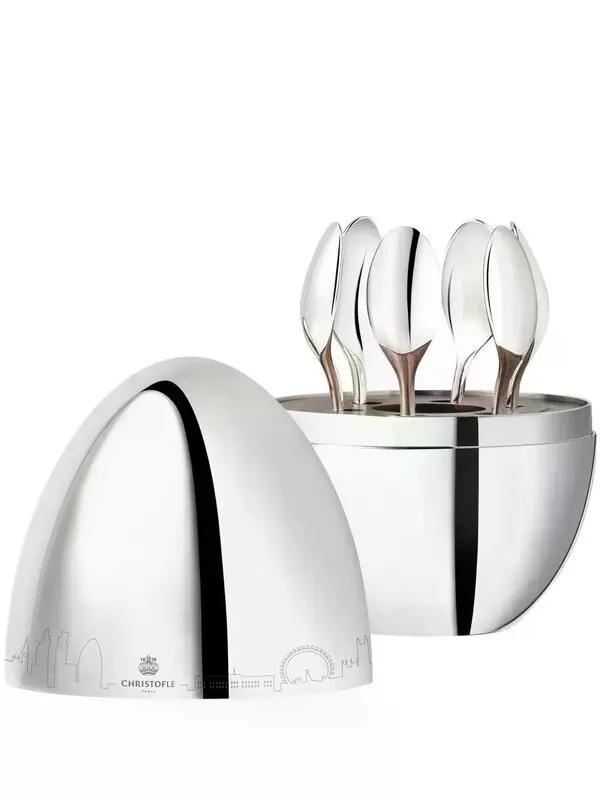 Christofle Mood Skyline London Espresso Spoon - Silver