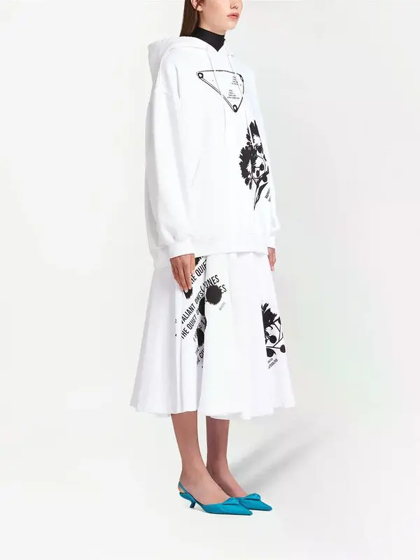 Prada Graphic-print Drawstring Hoodie