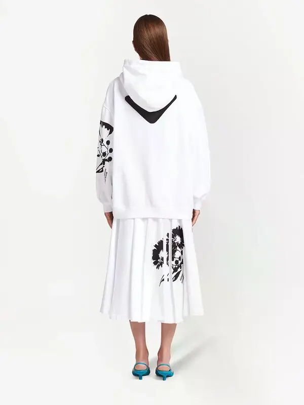 Prada Graphic-print Drawstring Hoodie