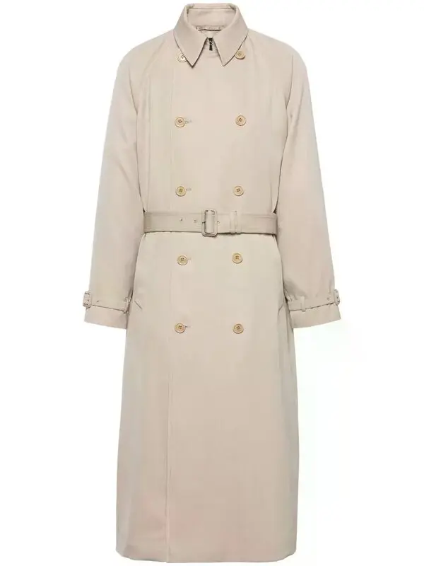 Prada Double-breasted Wool Trench Coat