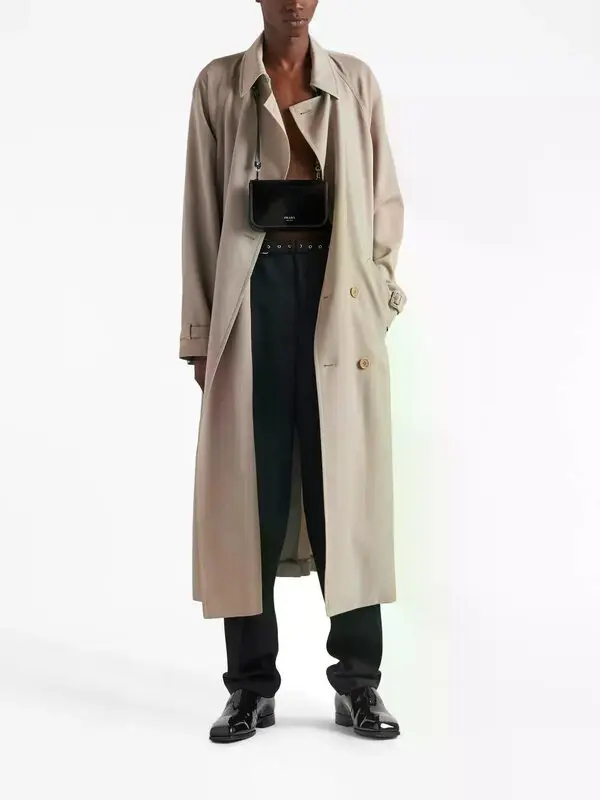 Prada Double-breasted Wool Trench Coat
