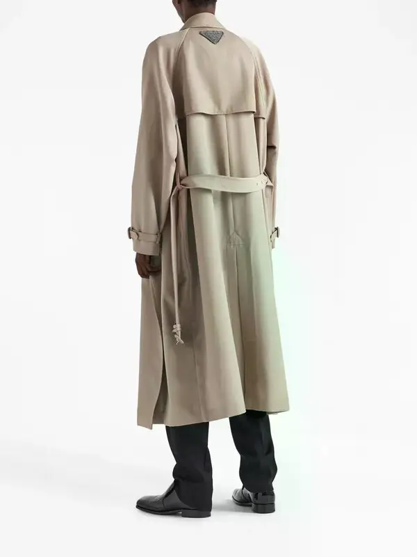 Prada Double-breasted Wool Trench Coat