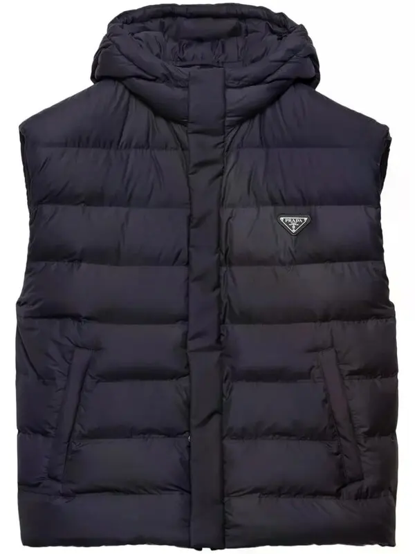Prada Recycled Polyester Down Hooded Vest
