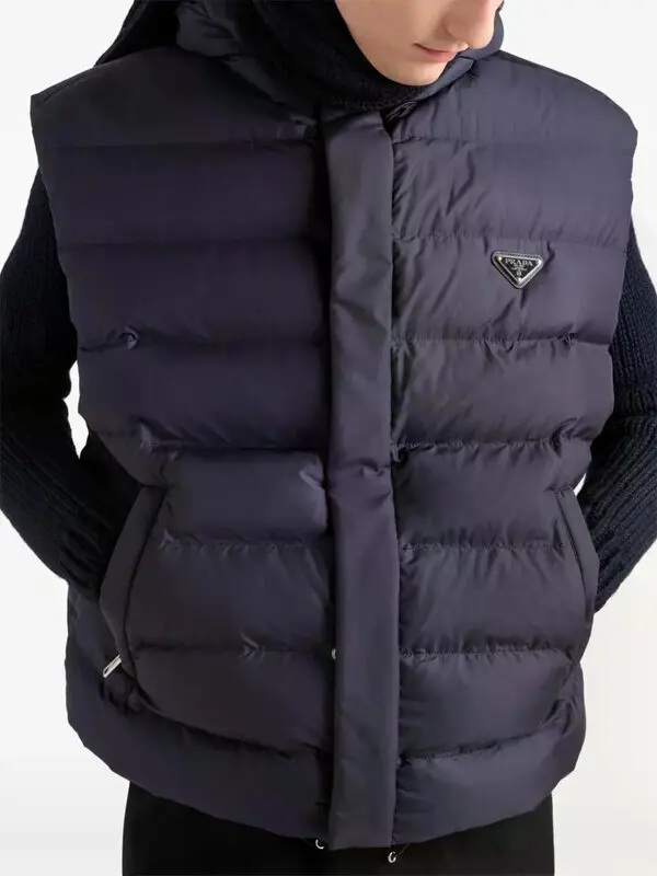Prada Recycled Polyester Down Hooded Vest