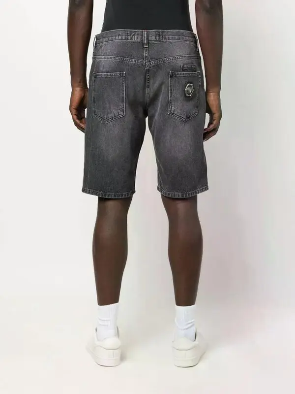 Philipp Plein Knee-length Denim Shorts