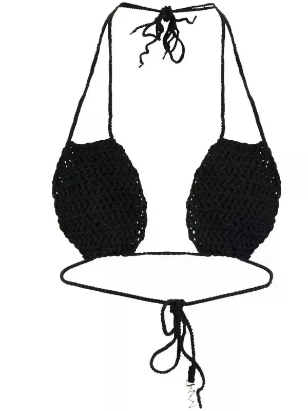 THE MANNEI Knitted Bikini Top - Black