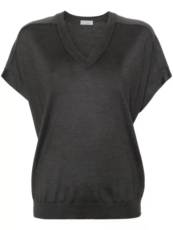 Brunello Cucinelli Crew-neck Knitted T-shirt