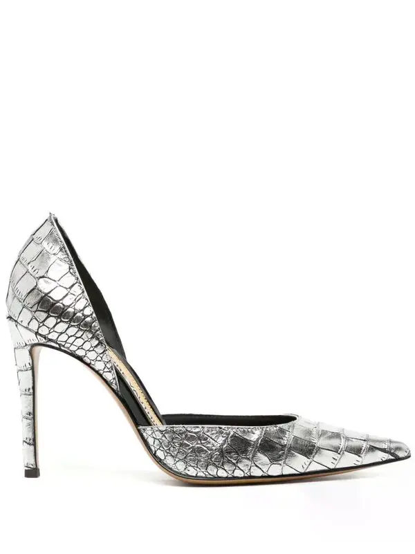 Alexandre Vauthier Crocodile-effect Leather Pumps