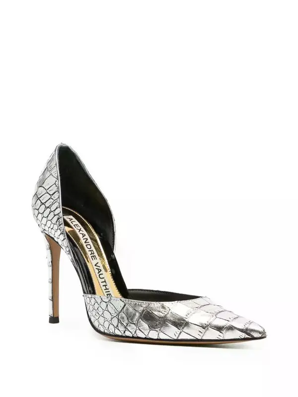 Alexandre Vauthier Crocodile-effect Leather Pumps