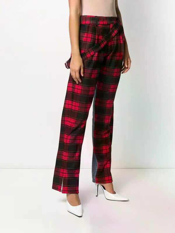 BEN TAVERNITI UNRAVEL PROJECT Checked Denim Trousers
