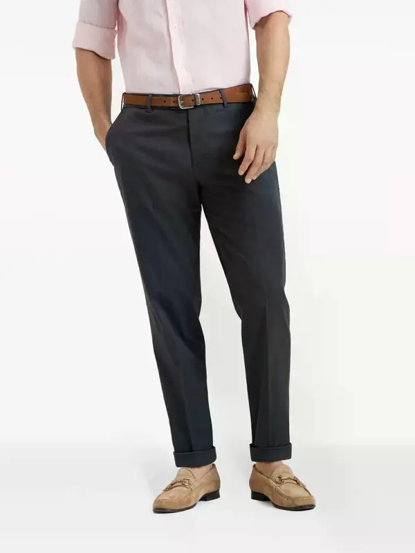 Brunello Cucinelli Straight-leg Cotton-blend Trousers