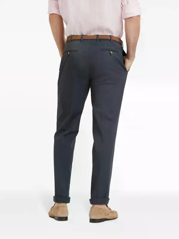 Brunello Cucinelli Straight-leg Cotton-blend Trousers
