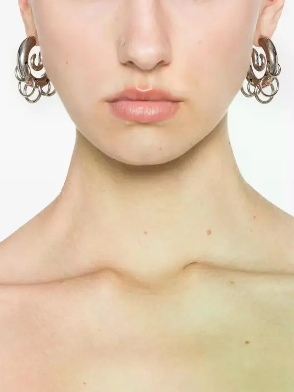 PANCONESI Pierced Serpent Hoop Earrings - Silver
