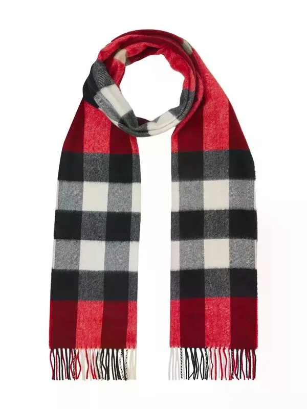 Burberry The Classic Check-pattern Fringed-trim Scarf