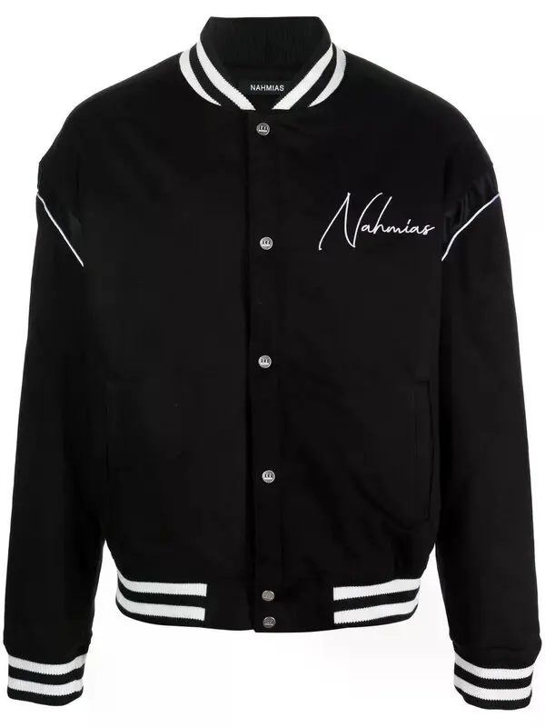 NAHMIAS Graphic-print Bomber Jacket - Black
