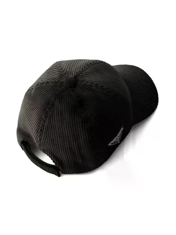 Prada Corduroy Baseball Cap - Black