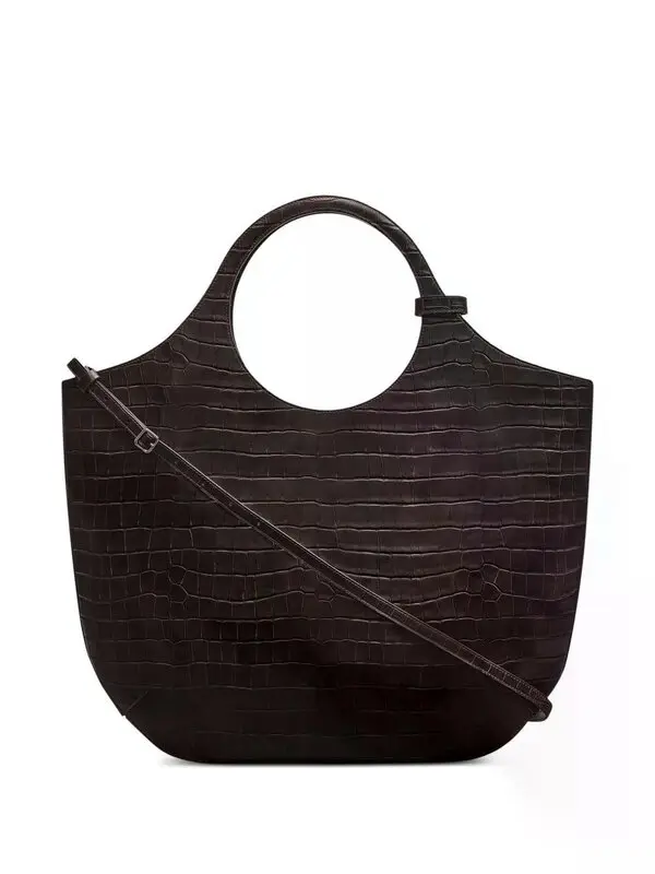 COURREGES Large Holy Embossed Tote Bag - Brown