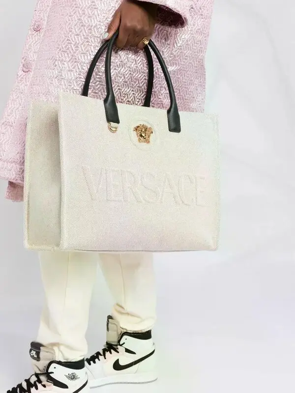 Versace La Medusa Canvas Tote Bag