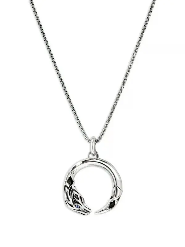 John Hardy Sterling Naga Sapphire Necklace - Silver