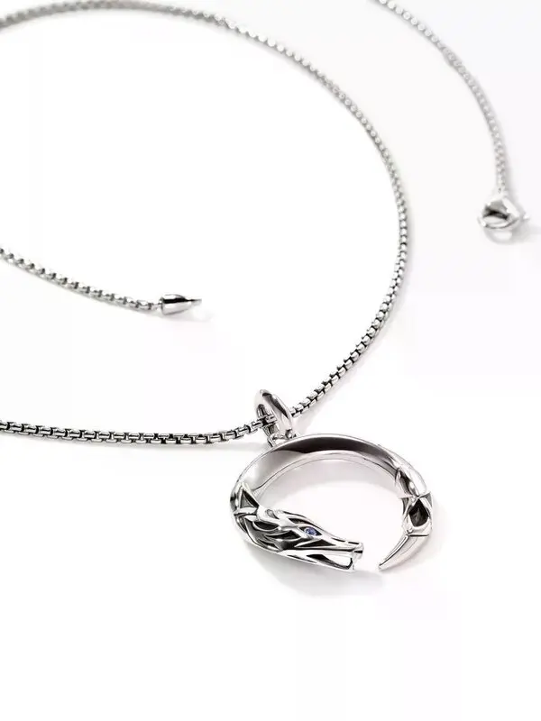 John Hardy Sterling Naga Sapphire Necklace