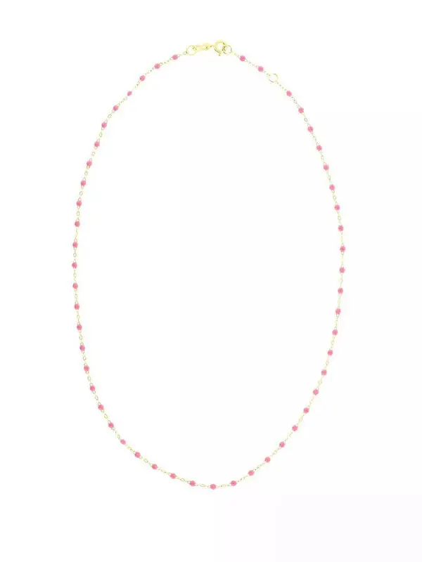 Gigi Clozeau 18kt Yellow Classic Gigi Pink Beaded Necklace - Gold