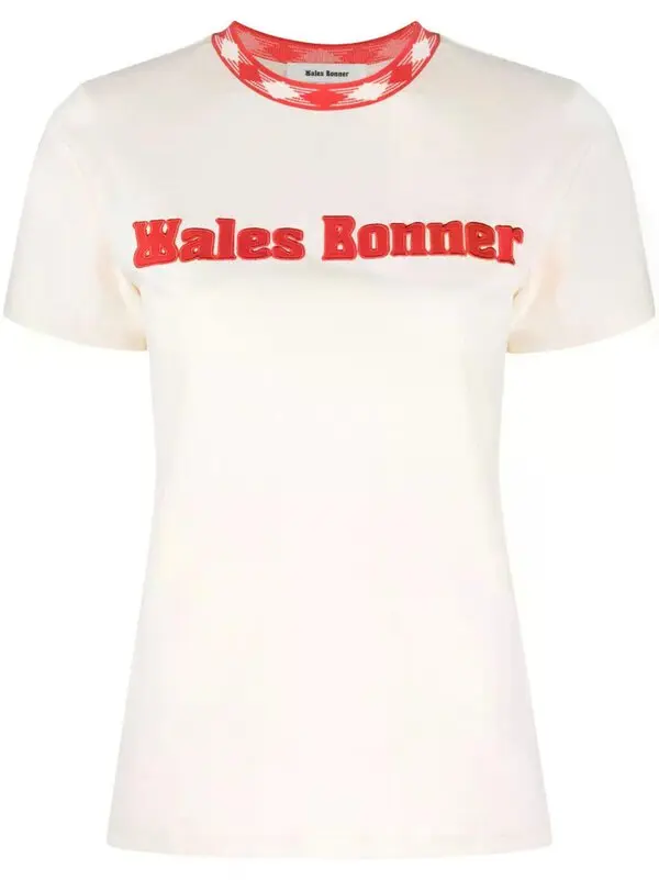 WALES BONNER Original Logo-appliqué T-shirt - Neutrals