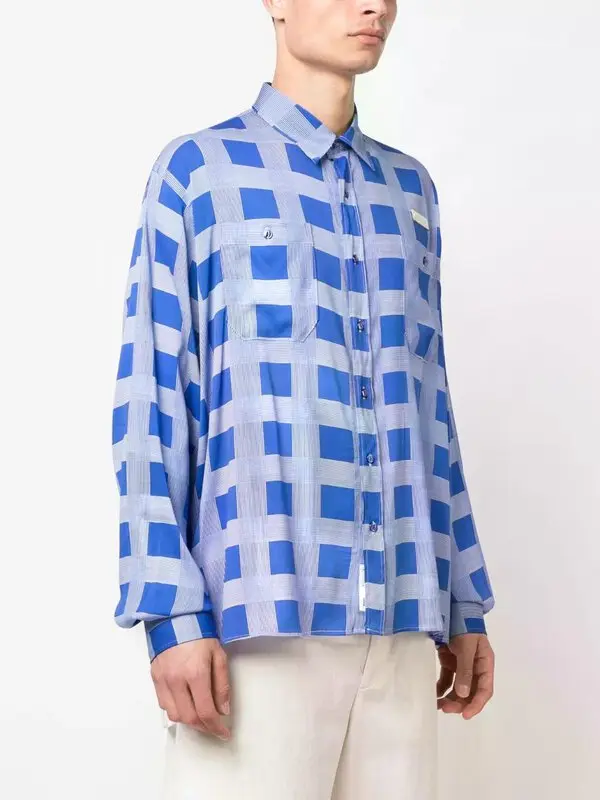 4SDESIGNS Plaid-check Pattern Shirt