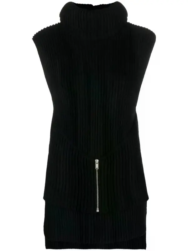 JIL SANDER Roll-neck Knitted Wool Top