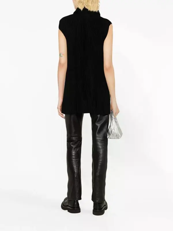 JIL SANDER Roll-neck Knitted Wool Top