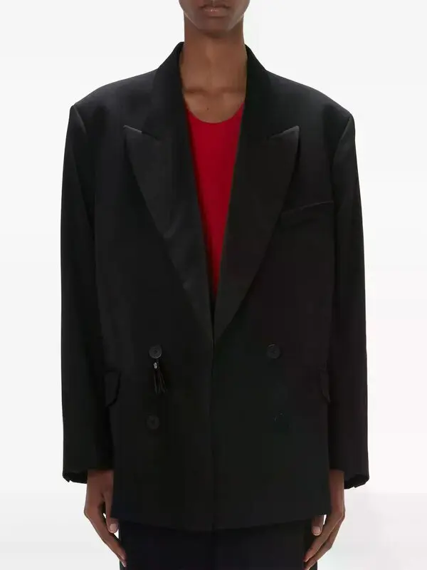 JW Anderson Double-breasted Contrasting-collar Blazer
