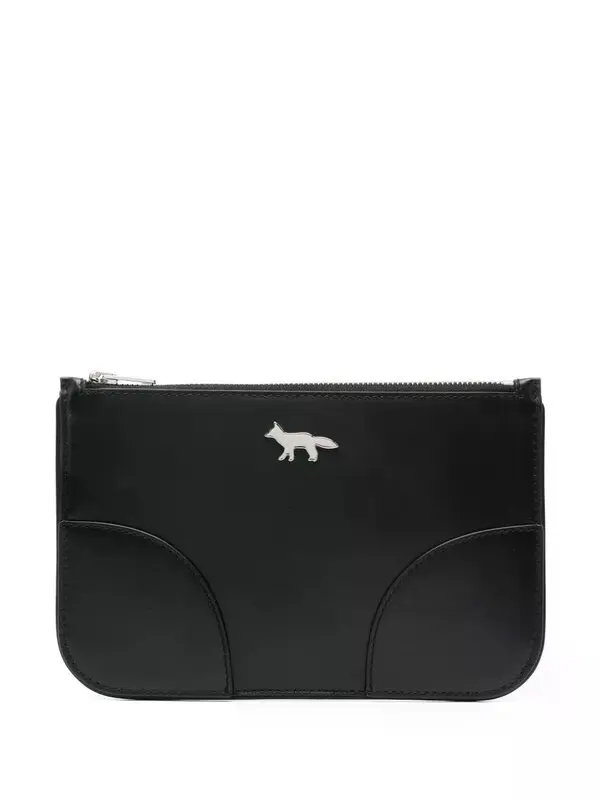 Maison Kitsuné Boogie Leather Clutch - Black