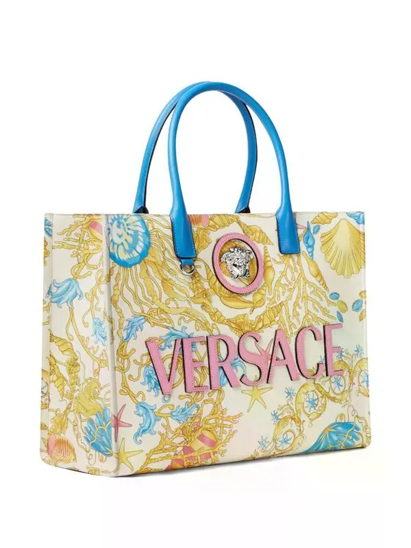Versace Underwater Barocco-pattern Tote Bag