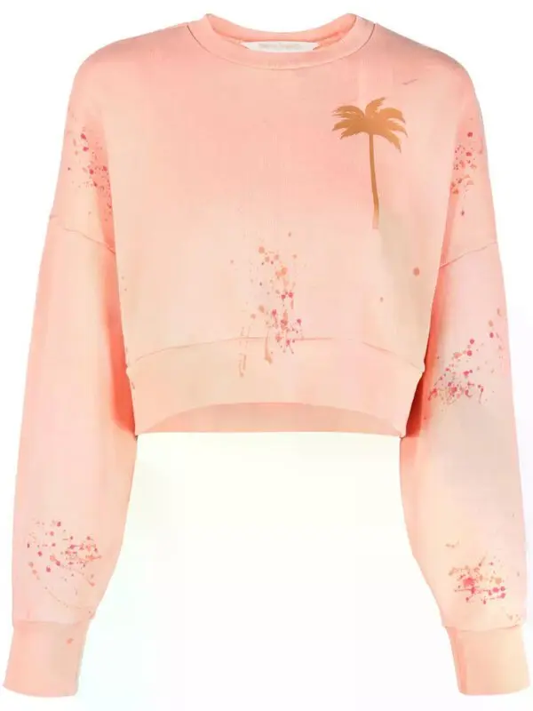 Palm Angels Pxp Palm Tree-print Sweatshirt