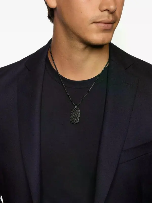 David Yurman Sculpted Cable Diamond Tag