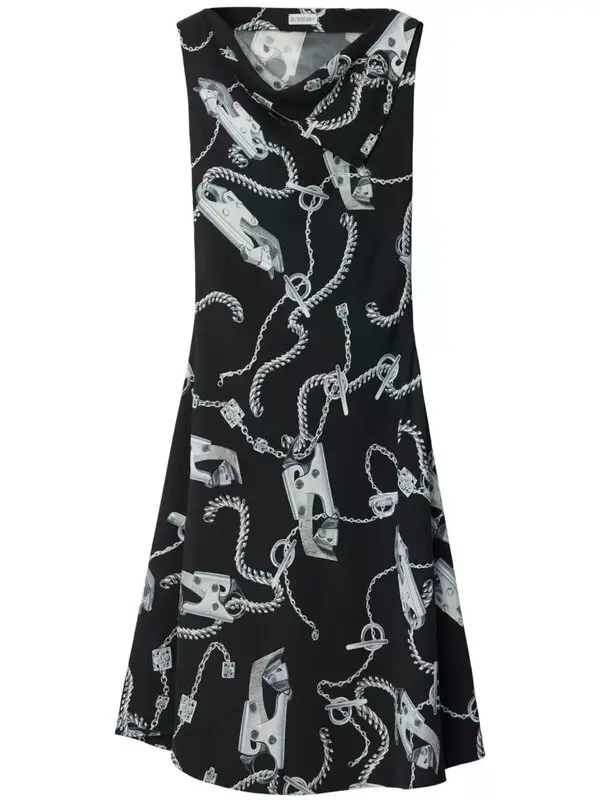 Burberry Knight Hardware Flared Dress