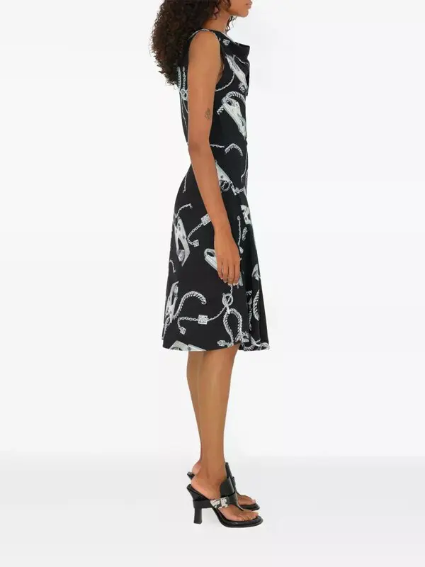 Burberry Knight Hardware Flared Dress
