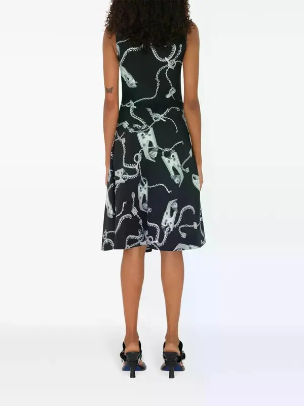 Burberry Knight Hardware Flared Dress